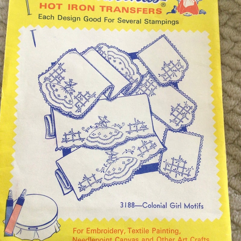 Colonial Patterns Iron on Transfer Patterns - Etsy