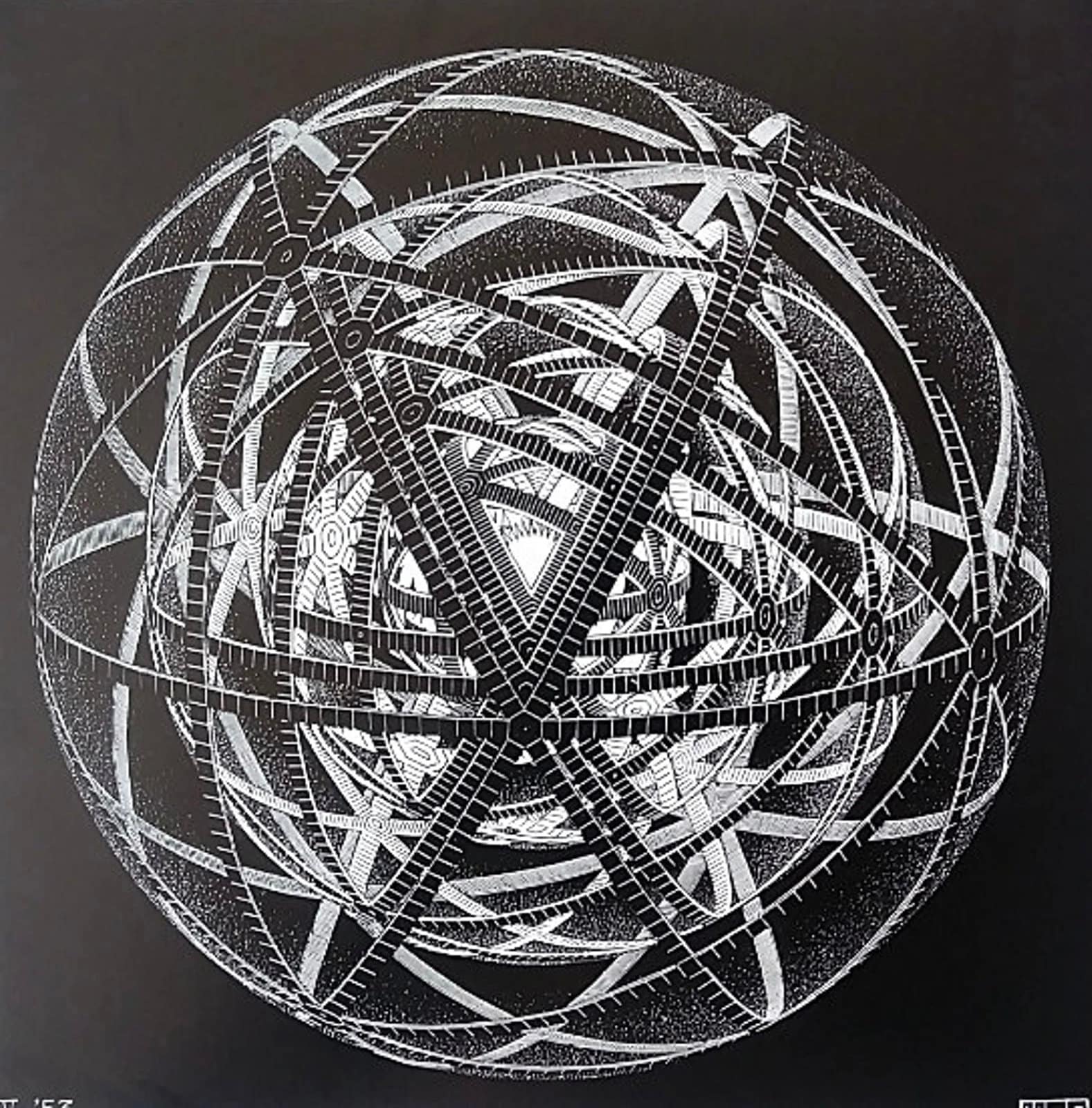 M. C. Escher, Concentric Rinds, Modern Art, Graphic Art, Unframed ...