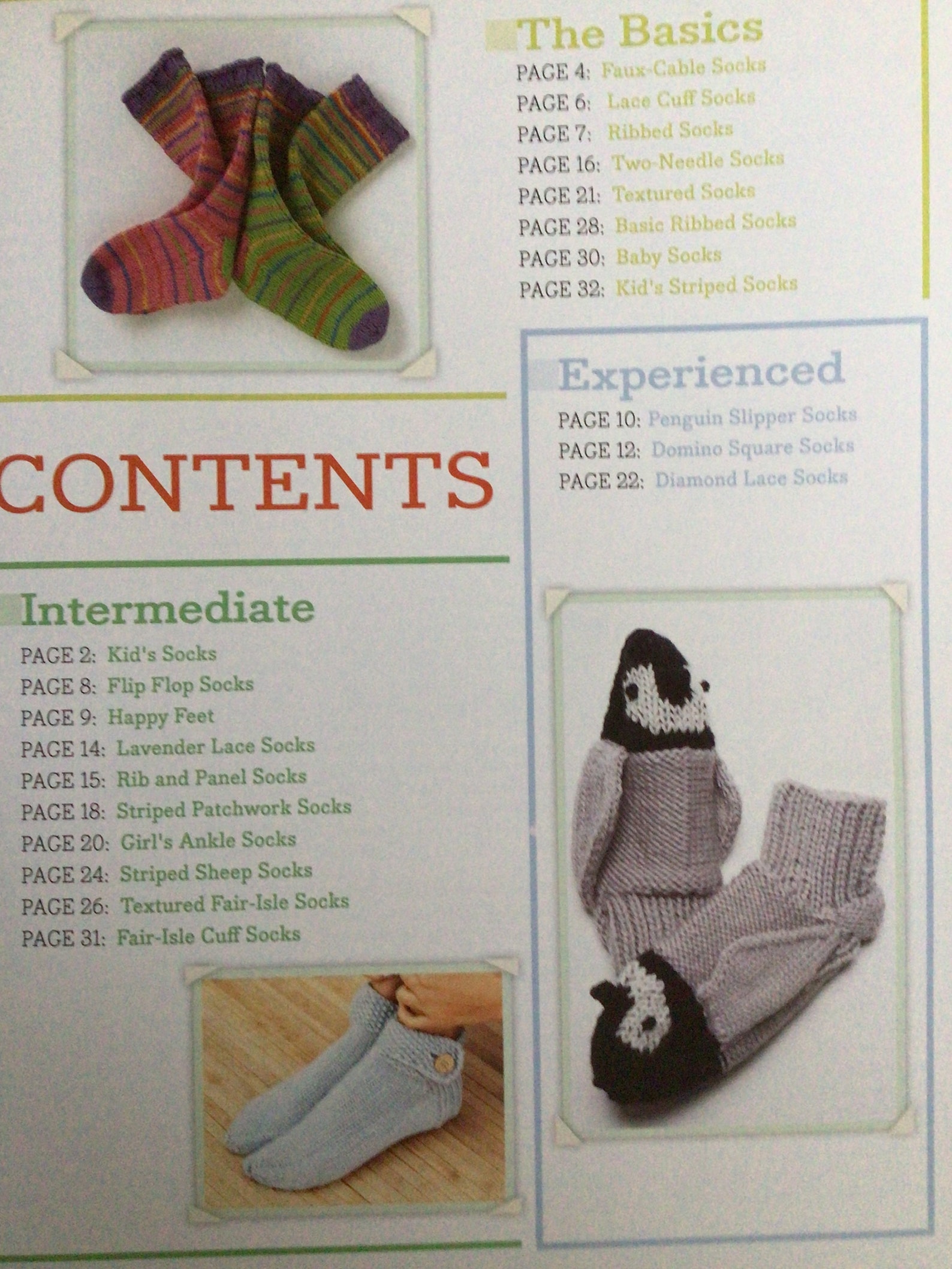 Knitting Pattern Booklet, Easy Knit Socks, Beginner to Experienced ...