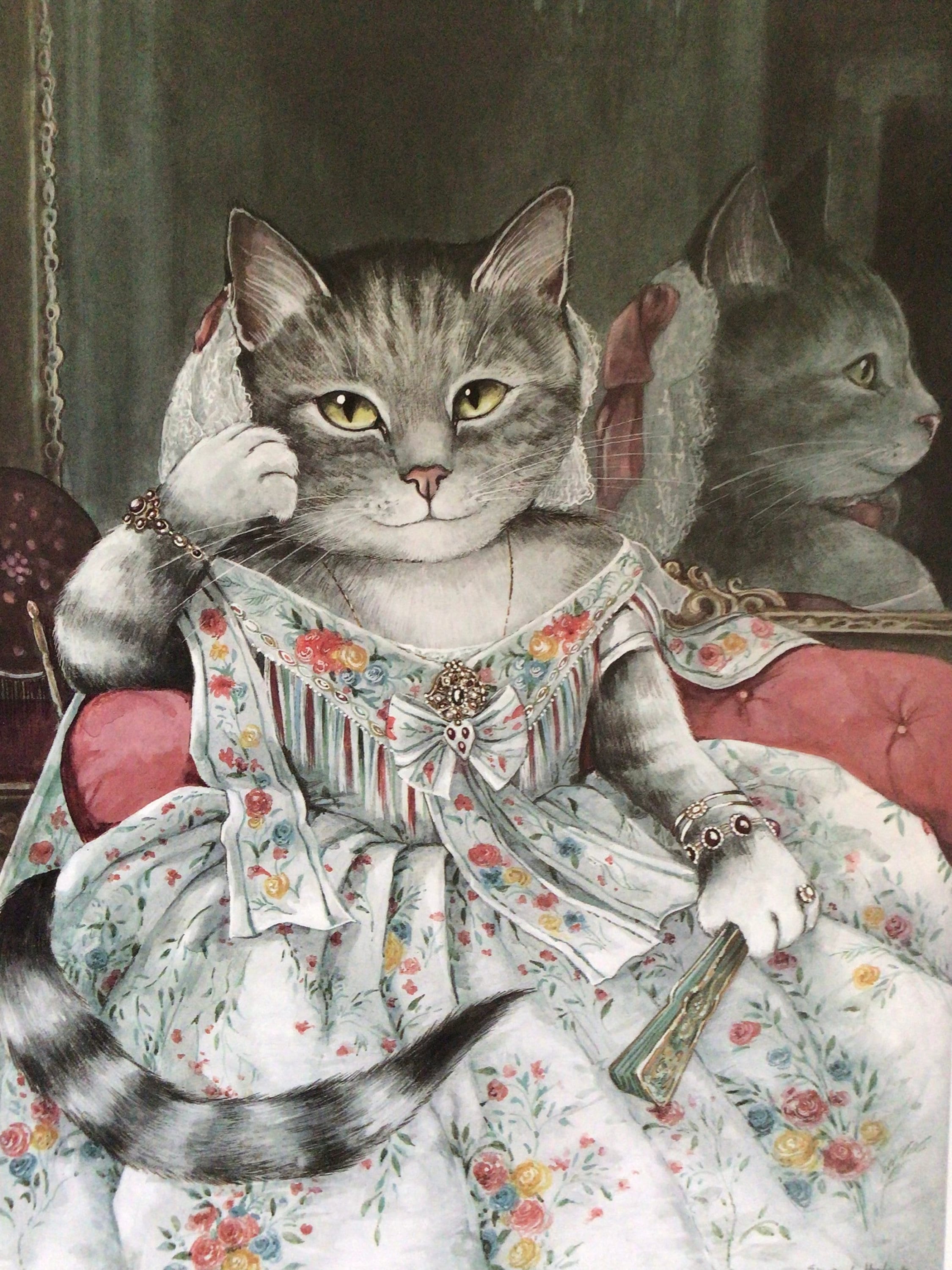 Susan Herbert MADAME MOITESSIER Cat Art Spoof on Fine Art - Etsy