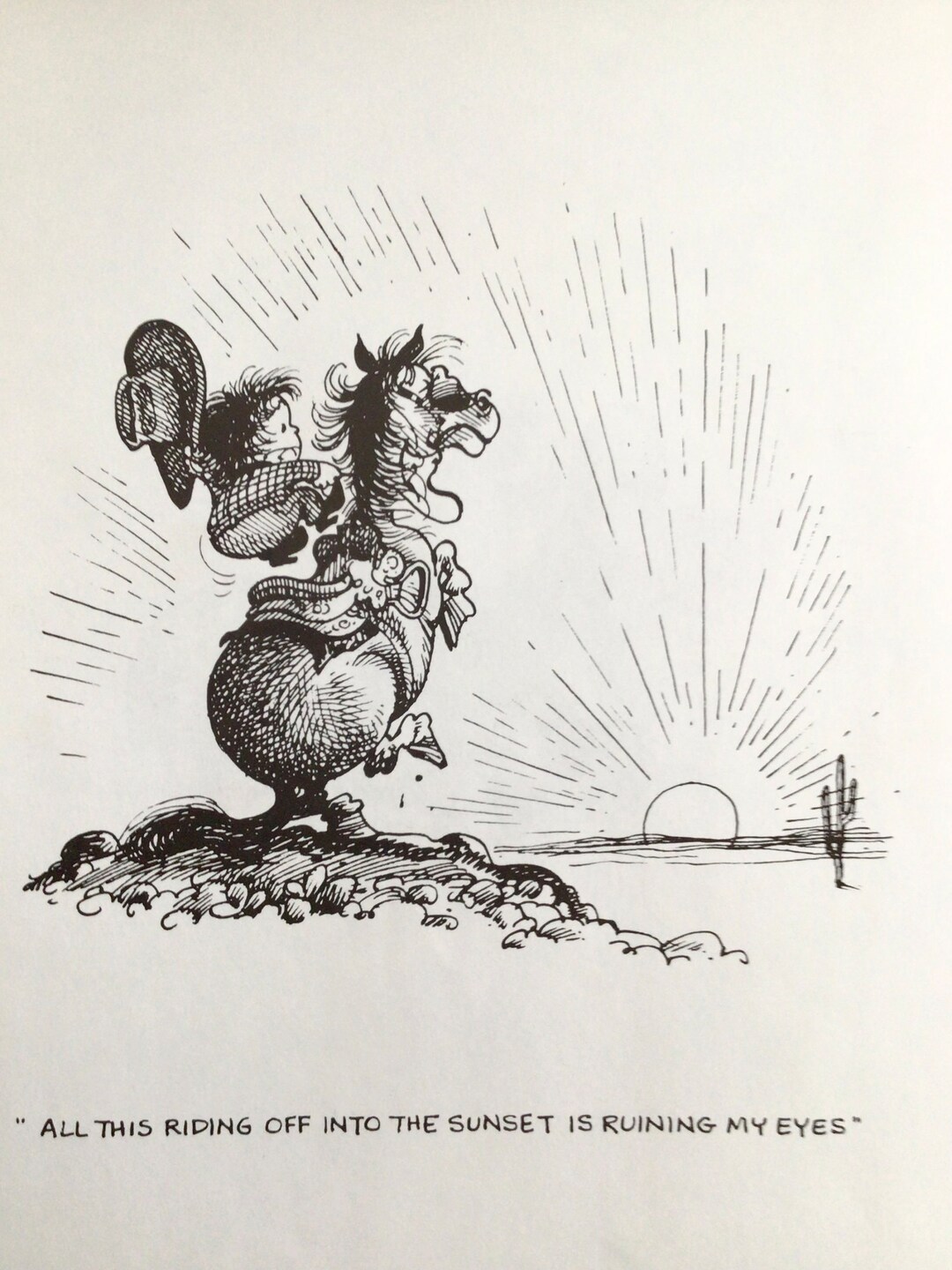 Norman Thelwell, Pony Print, Black & White Bookplate, 2-sided, Cartoon ...