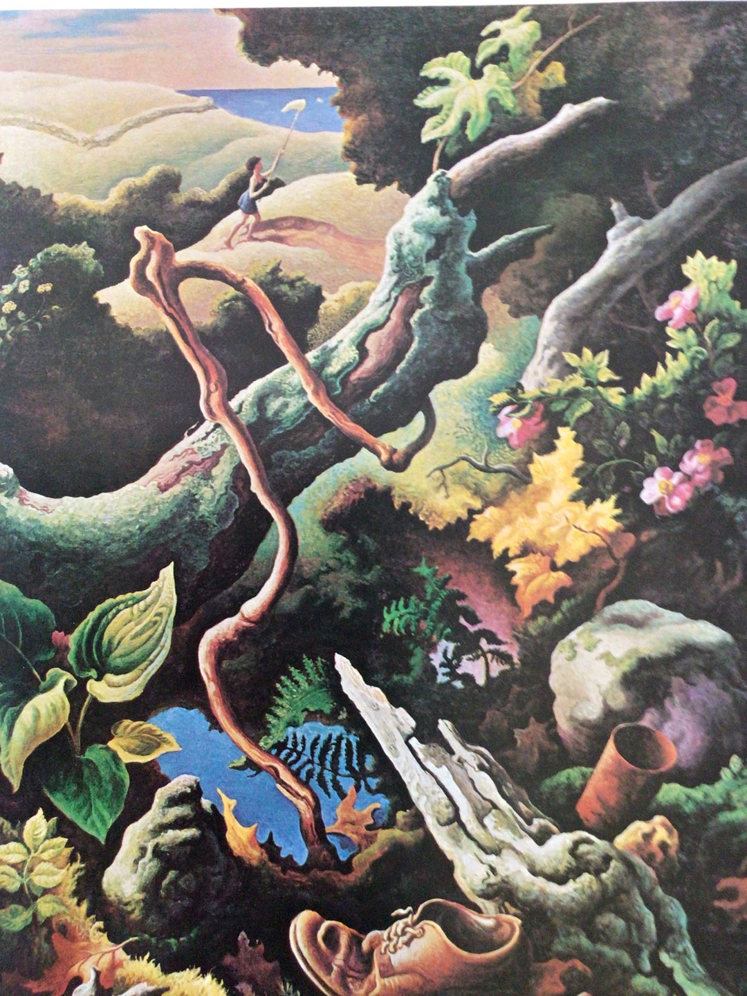 Thomas Hart Benton, Butterfly Chaser/carl Ruggles, Vintage Book Page ...
