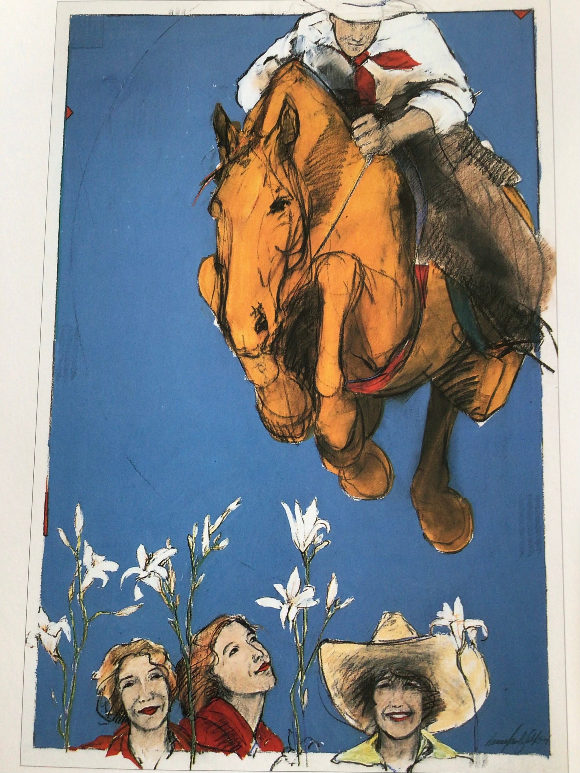 Cowgirl Art, Rodeo Art, LEAPING LILIES, Donna Howell Sickles, Vintage ...