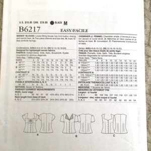 Butterick B6217 Uncut Sewing Pattern Womens/misses Plus Size - Etsy