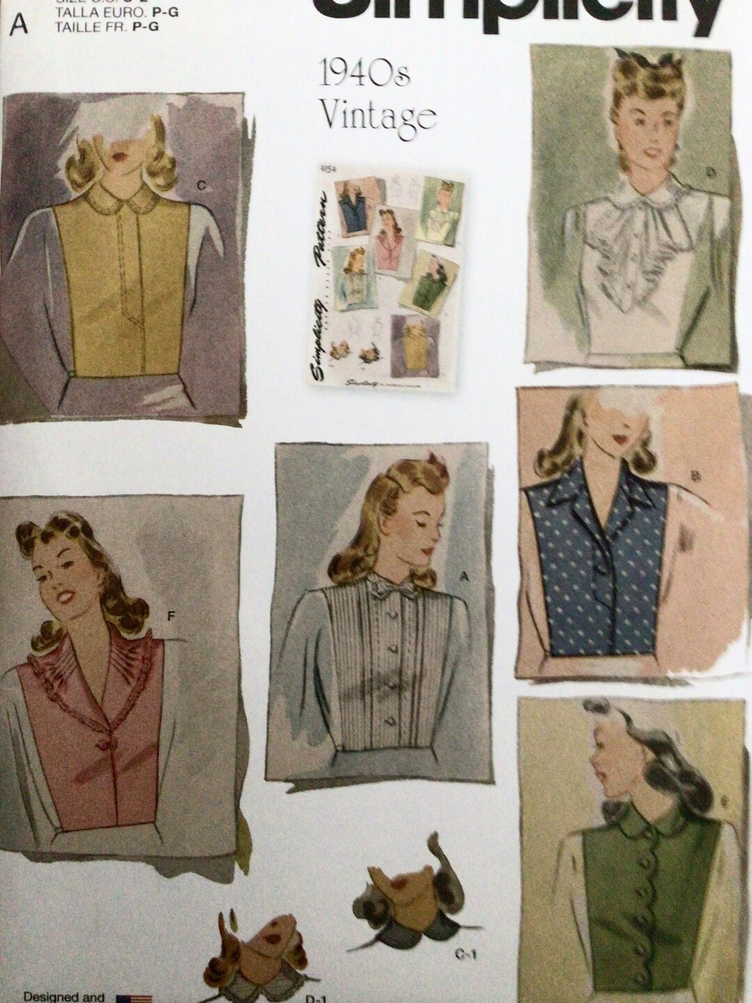 Simplicity R11269, Uncut Sewing Pattern, 1940s Vintage Reproduction ...