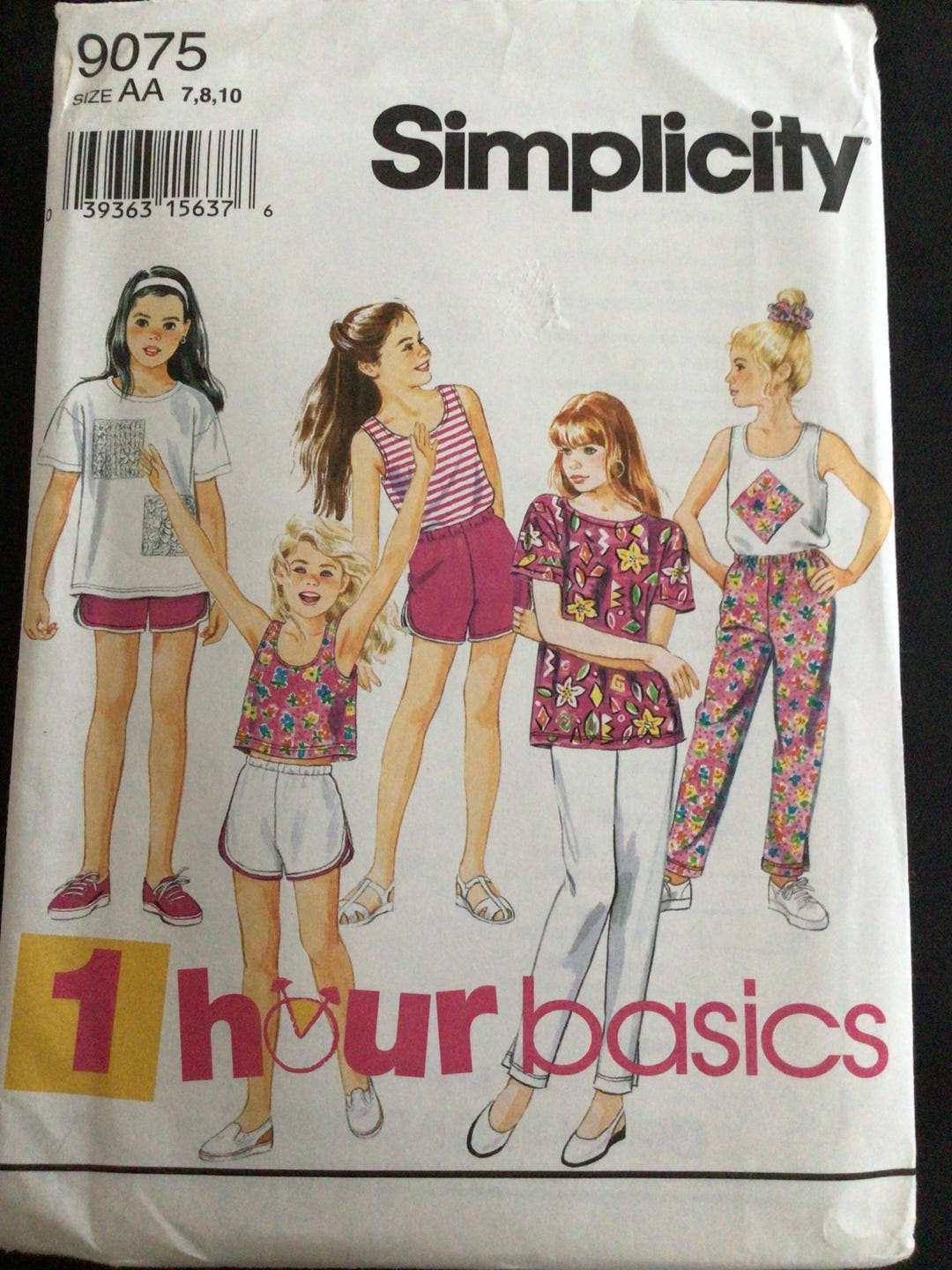 Simplicity 9075, Uncut Sewing Pattern, Girls Pants or Gym Shorts, Tank ...