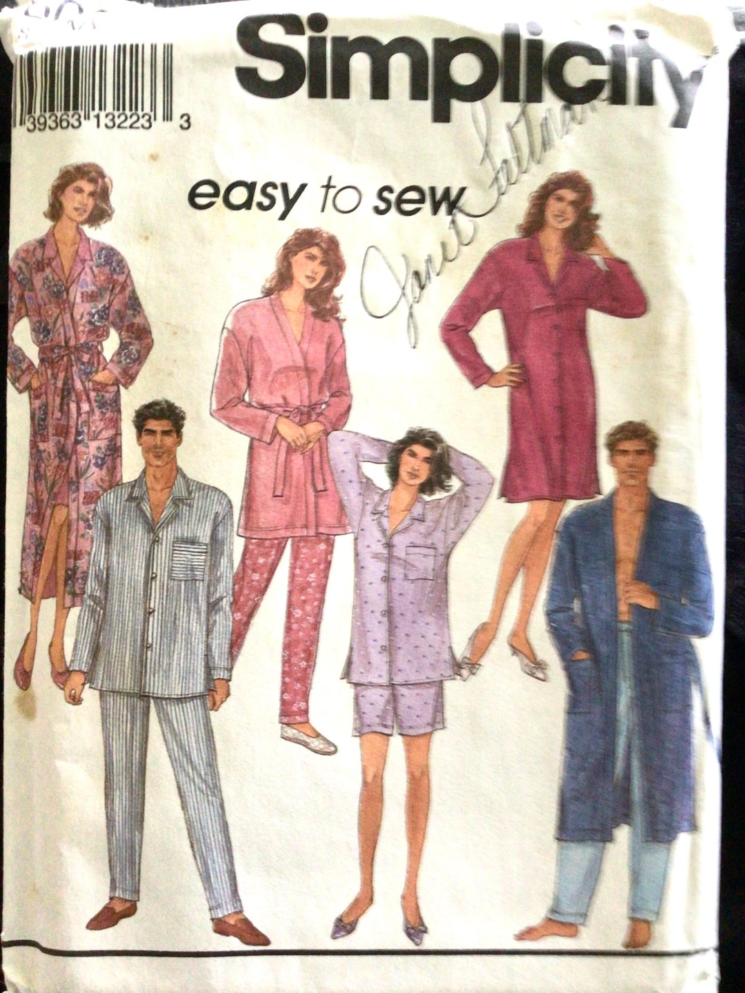 Simplicity 8082, Uncut Sewing Pattern, Misses, Mens and Teens Pajamas ...