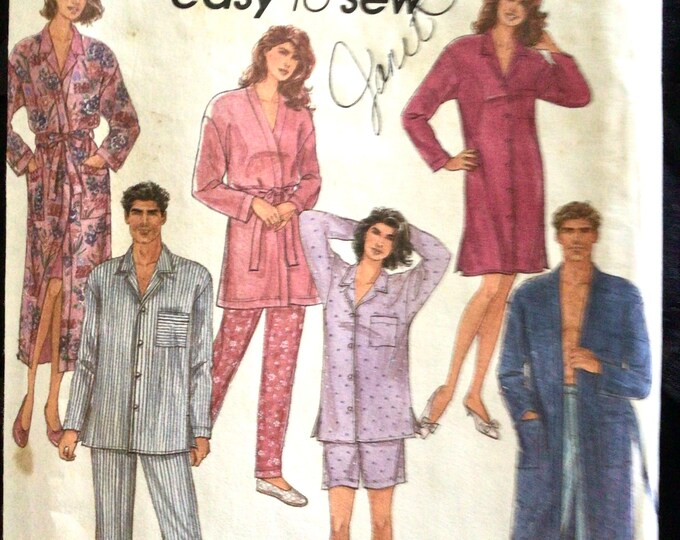 Simplicity 8082, Uncut Sewing Pattern, Misses, Mens and Teens Pajamas ...