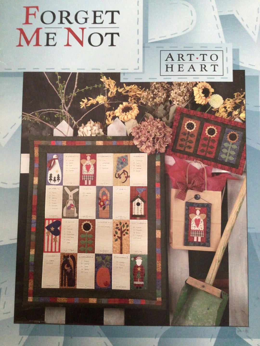 FORGET ME NOT, Quilt Pattern, Applique, by Art to Heart, Vintage 1997 ...