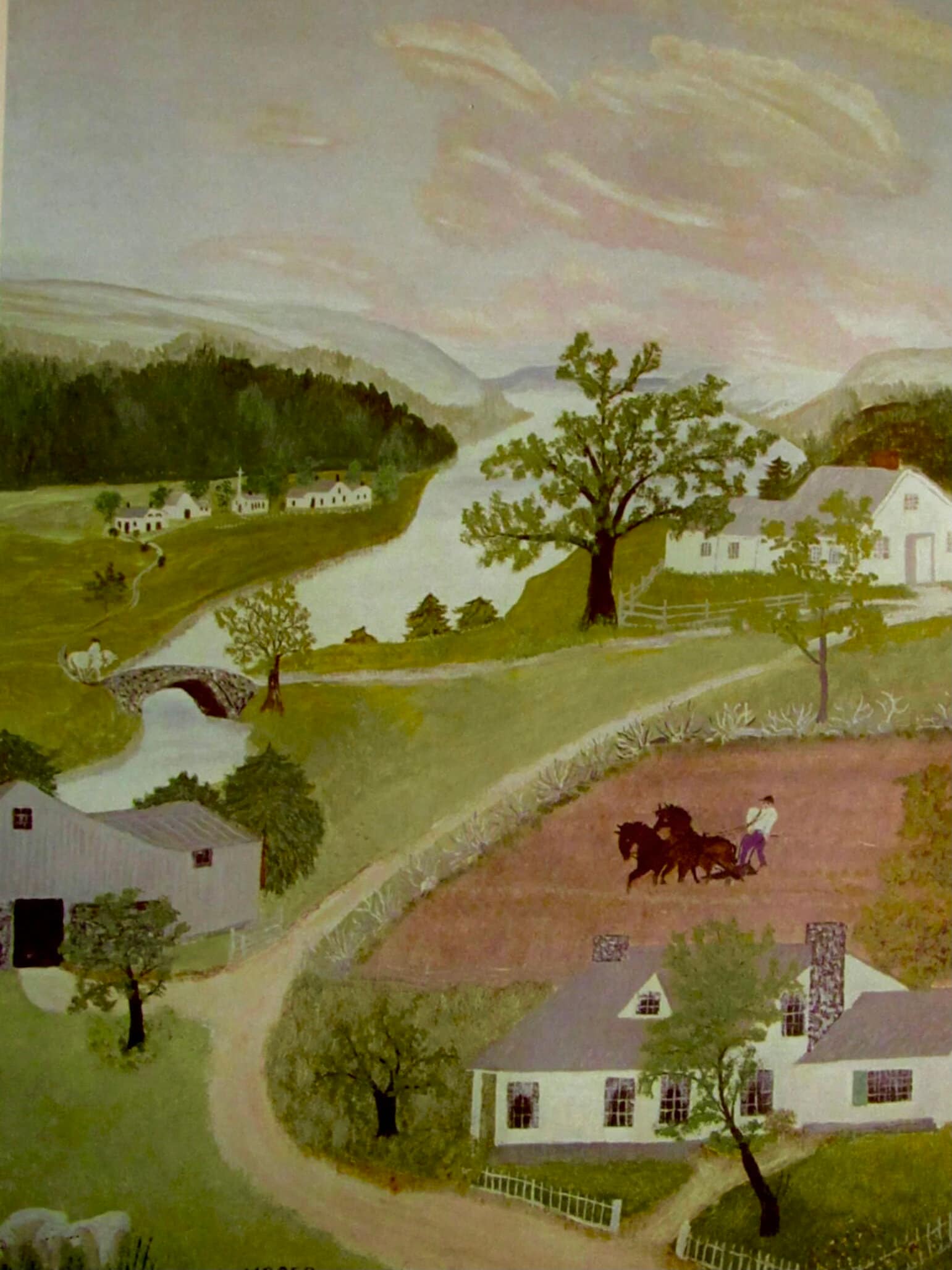 Grandma Moses, the Spring in Evening, Vintage Book Page Print ...