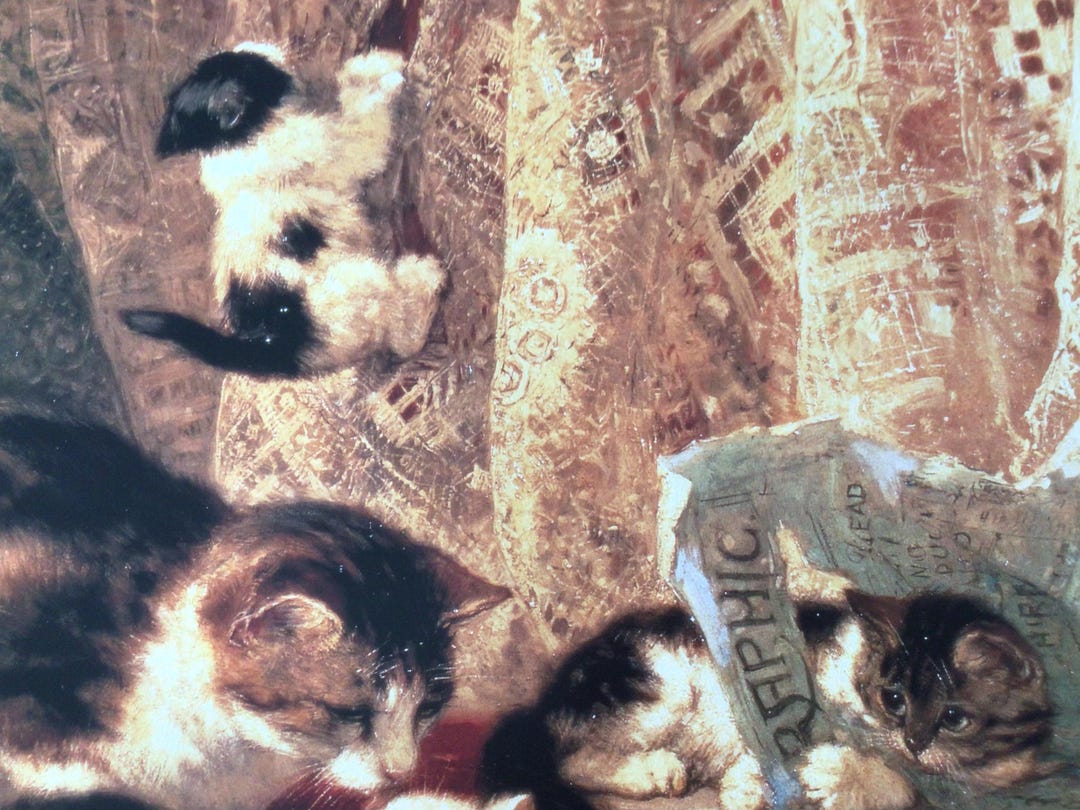 Helen Ronner-knip, MAKING MISCHIEF, Cat Print, Vintage Unframed Book ...