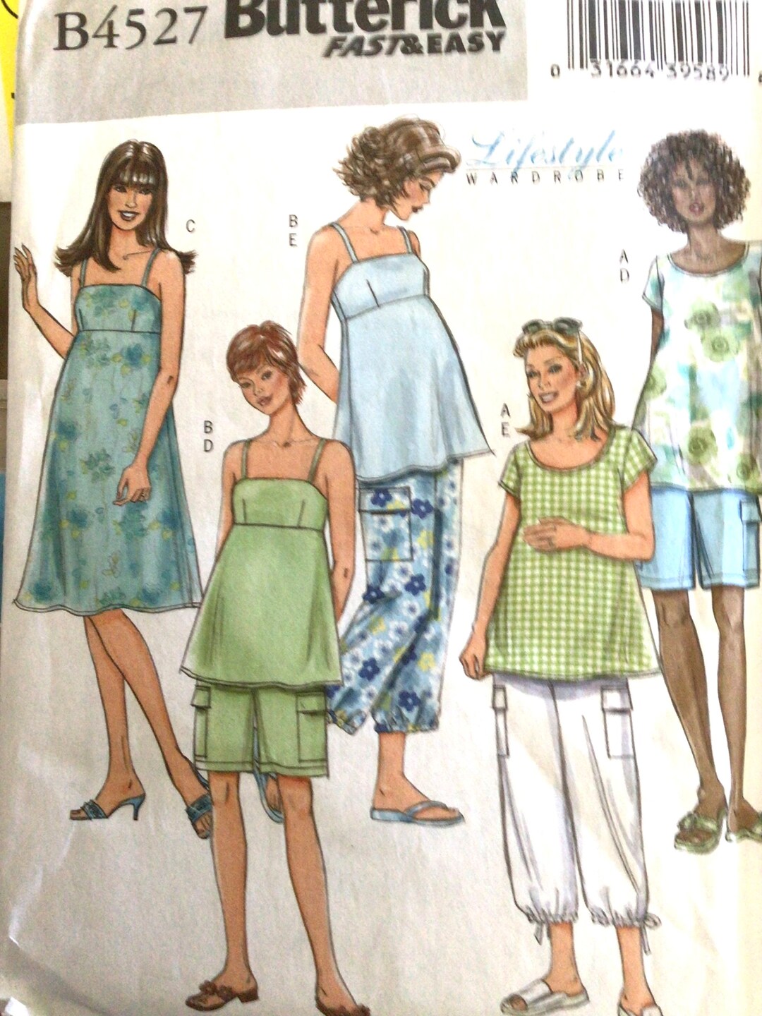Butterick B4527, Uncut Sewing Pattern, Maternity Wardrobe, Easy Sew ...