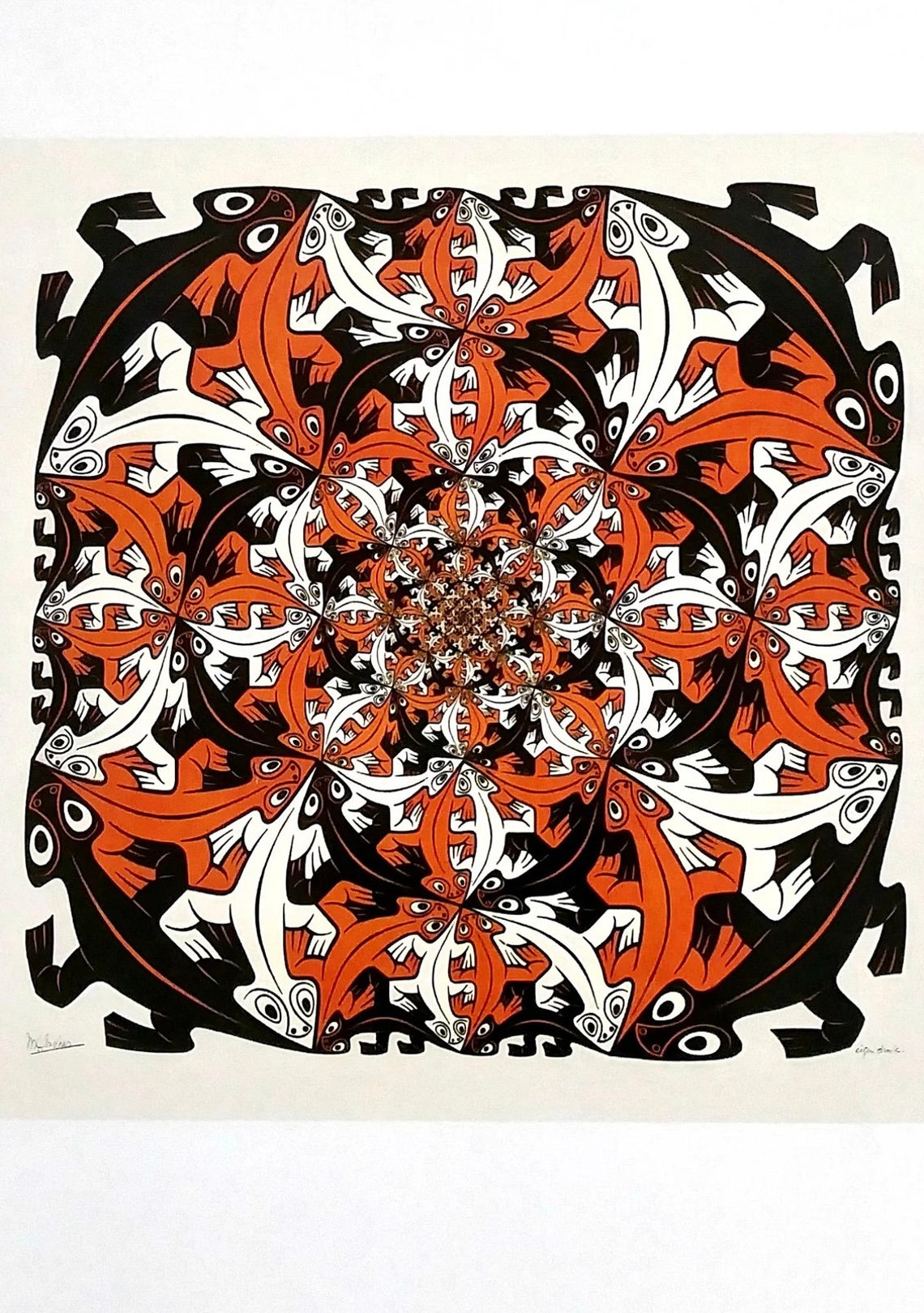 M. C. Escher, Smaller and Smaller, Modern Art, Graphic Art, Unframed ...