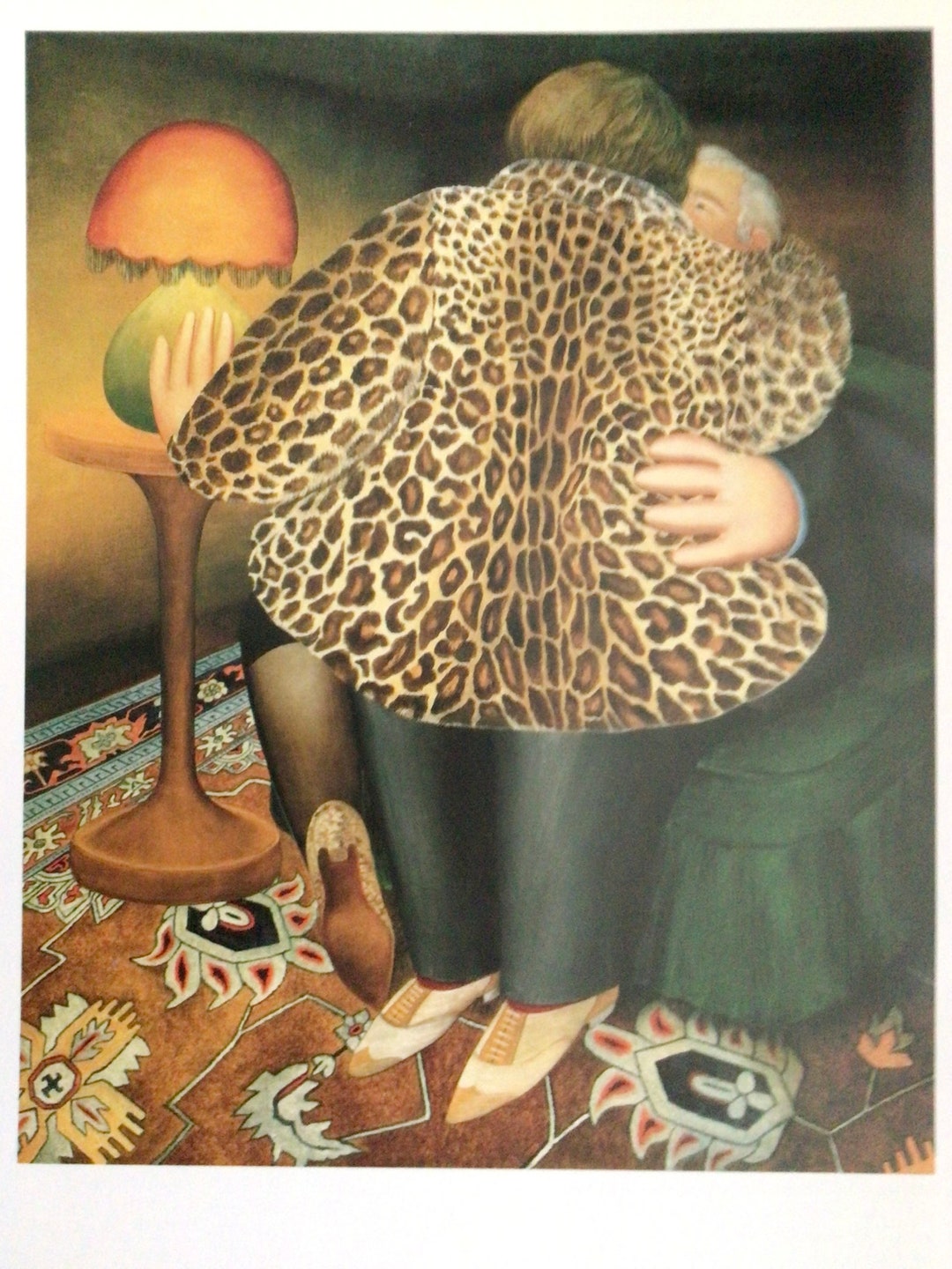 Beryl Cook, THE LEOPARDSKIN COAT, Naive Art, Art Print, Vintage Book ...