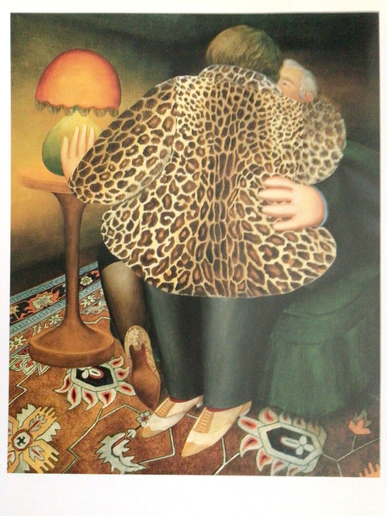 Beryl Cook, THE LEOPARDSKIN COAT, Naive Art, Art Print, Vintage Book ...