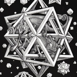M. C. Escher, Stars, Modern Art, Graphic Art, Unframed Vintage Book ...