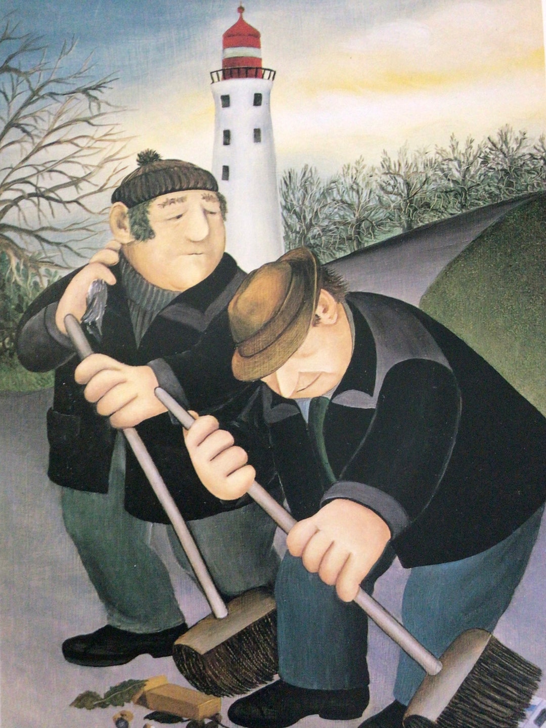 Beryl Cook, PARK-KEEPERS, Naive Art, Art Print, Vintage Book Print ...