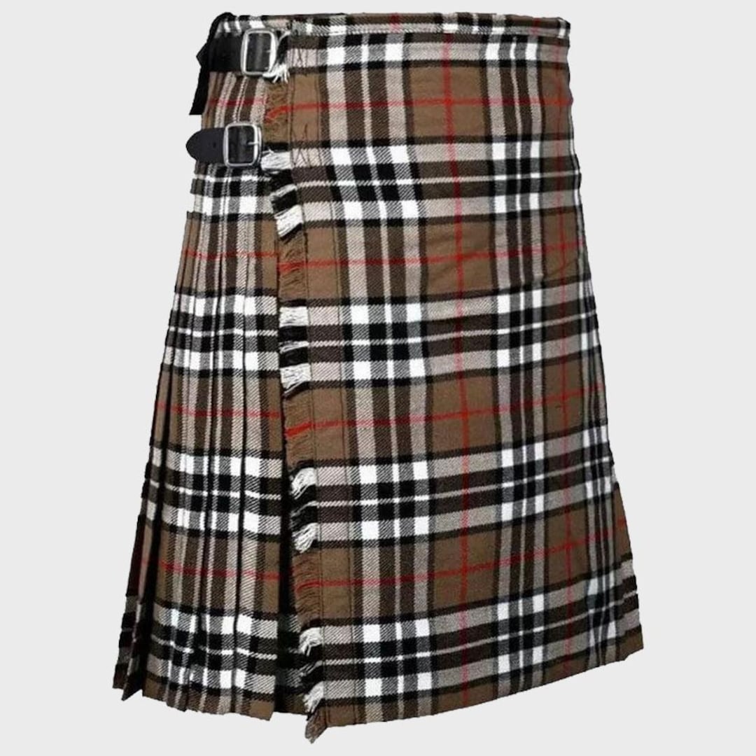 Scottish Handmade Thomson Camel Tartan Kilt - Men's Traditional 8 Yard Kilt - Suitable for Every ...
