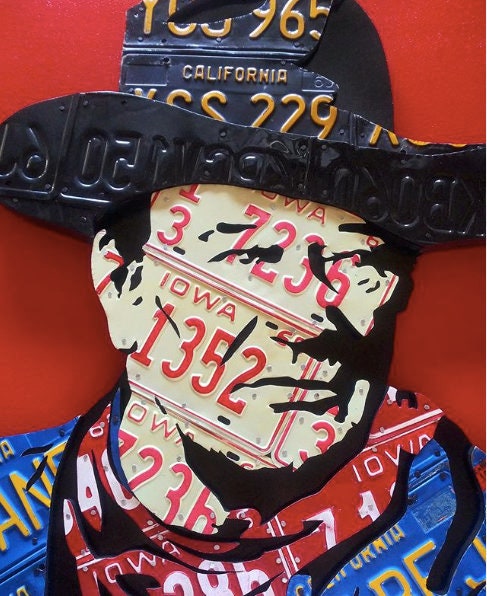 John Wayne, the Duke, License Plates, 36 X 30 Original Aaron Foster - Etsy