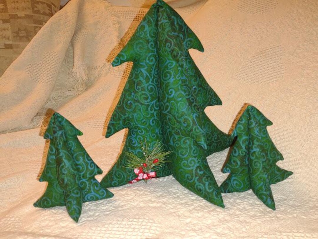 Holiday Tabletopper; Holiday 3-d Trees; Holiday Fabric Trees - Etsy