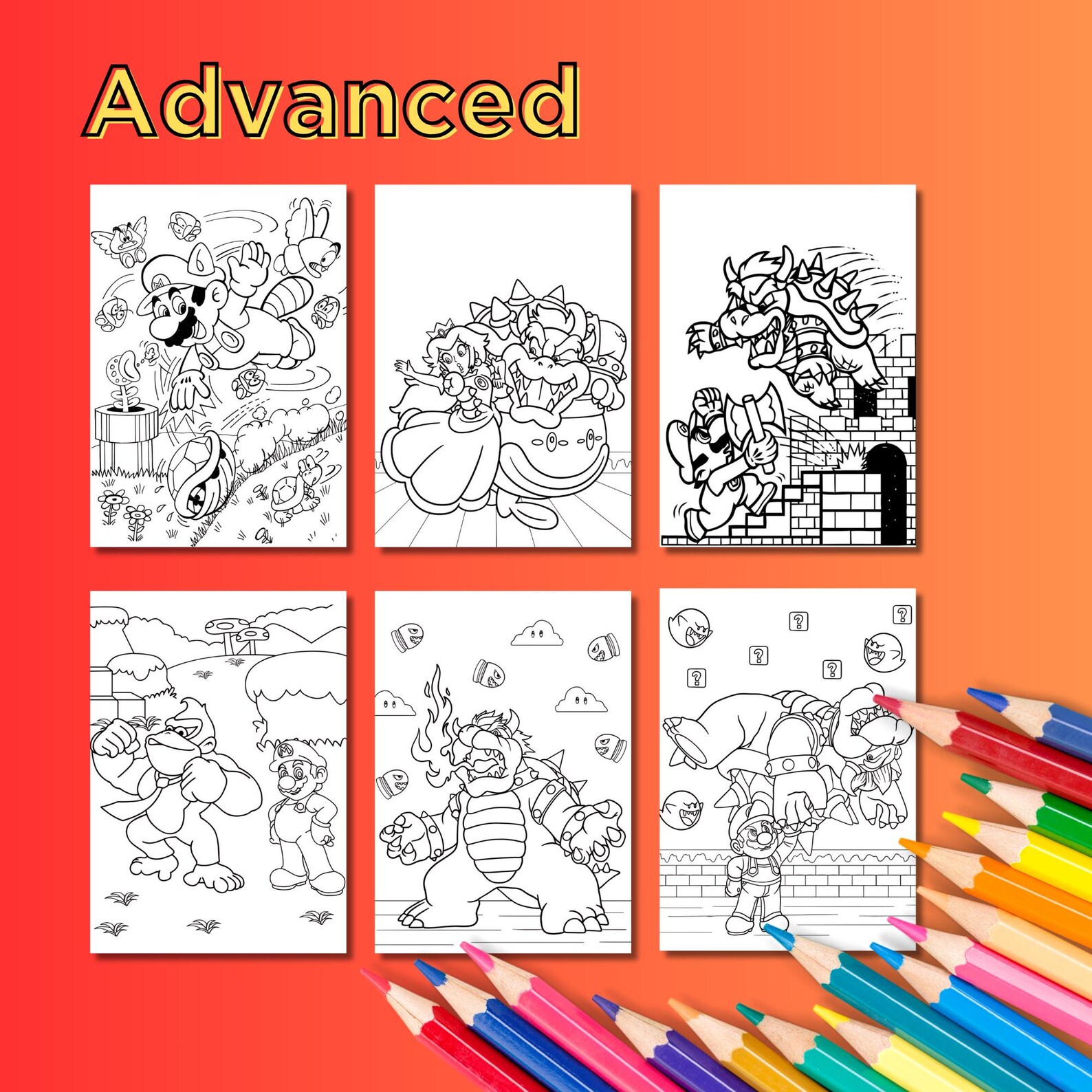 100 Super Mario Coloring Page for Kid, Printable Coloring Pages, Kids ...