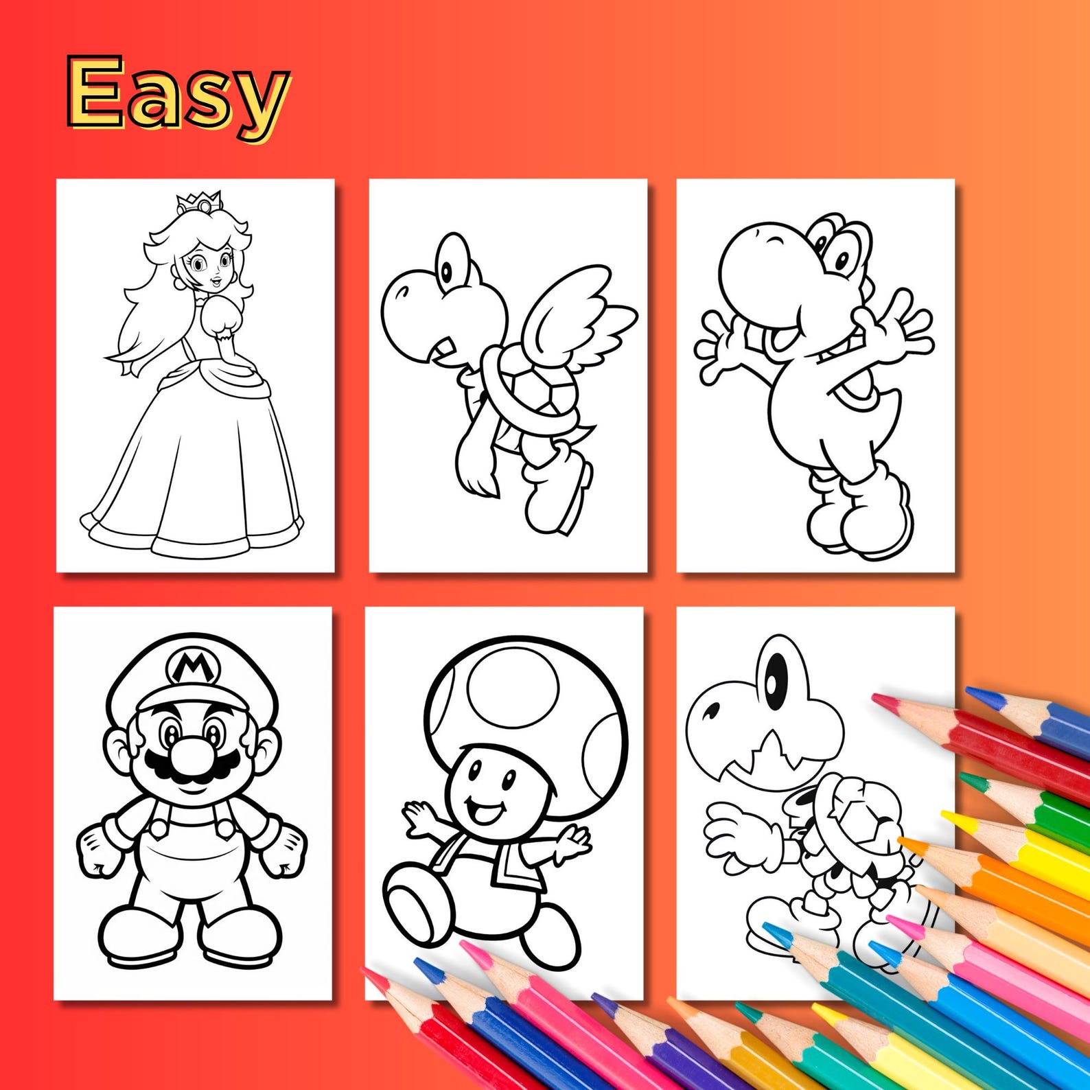 100 Super Mario Coloring Page for Kid, Printable Coloring Pages, Kids ...