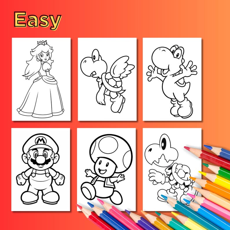 100 Super Mario Coloring Page for Kid, Printable Coloring Pages, Kids ...