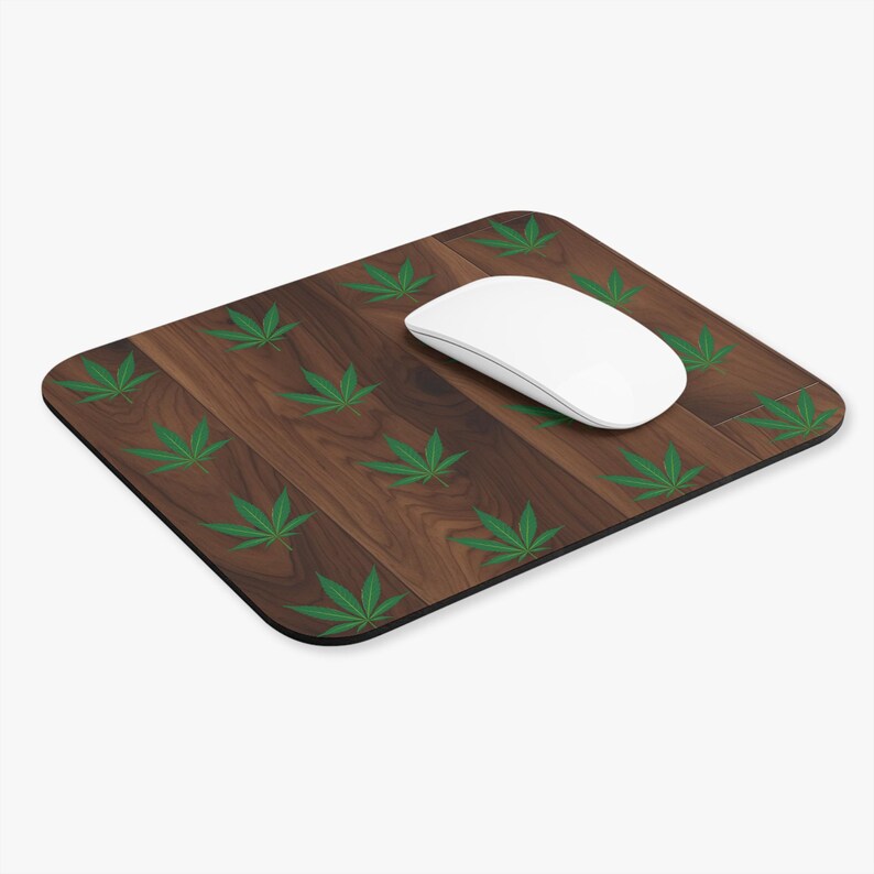 Cannabis Mouse Pad, Rectangle, Office Desk Decor, Roll-up Mat, Unique ...