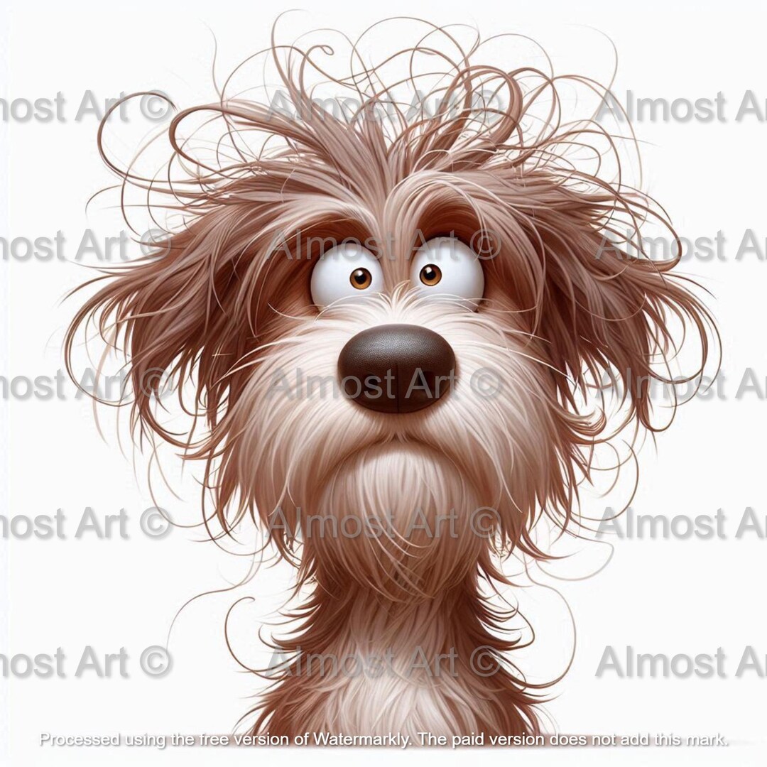 Funny Dog With Messy Hair, Transparent PNG Image, Digital Download ...