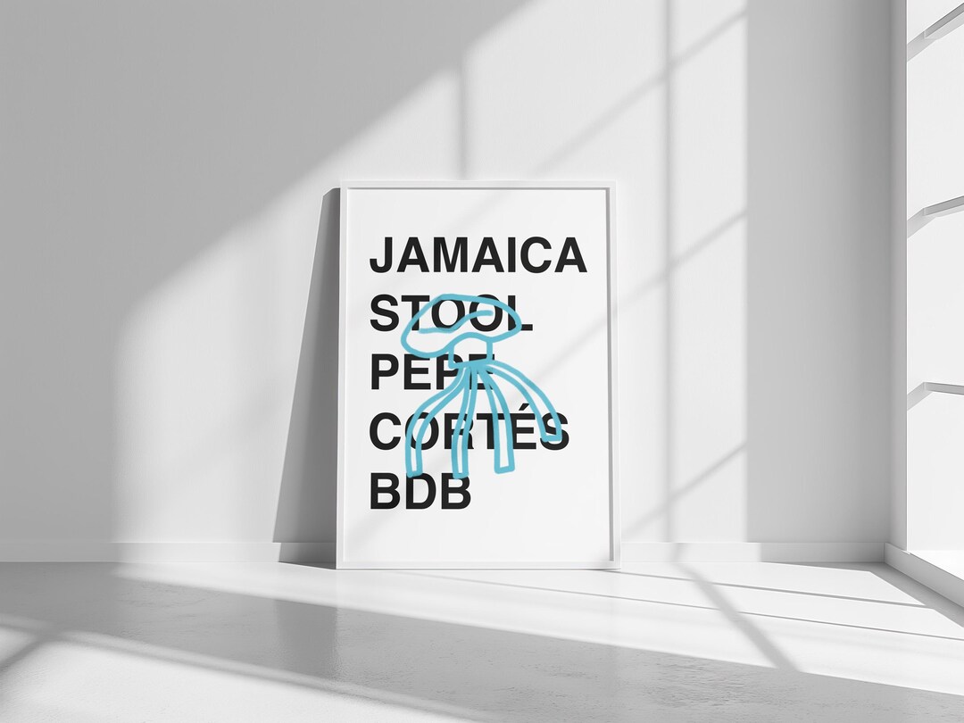 Jamaica Stool Iconic Design Poster - Minimalist Tribute to Pepe Cortés ...