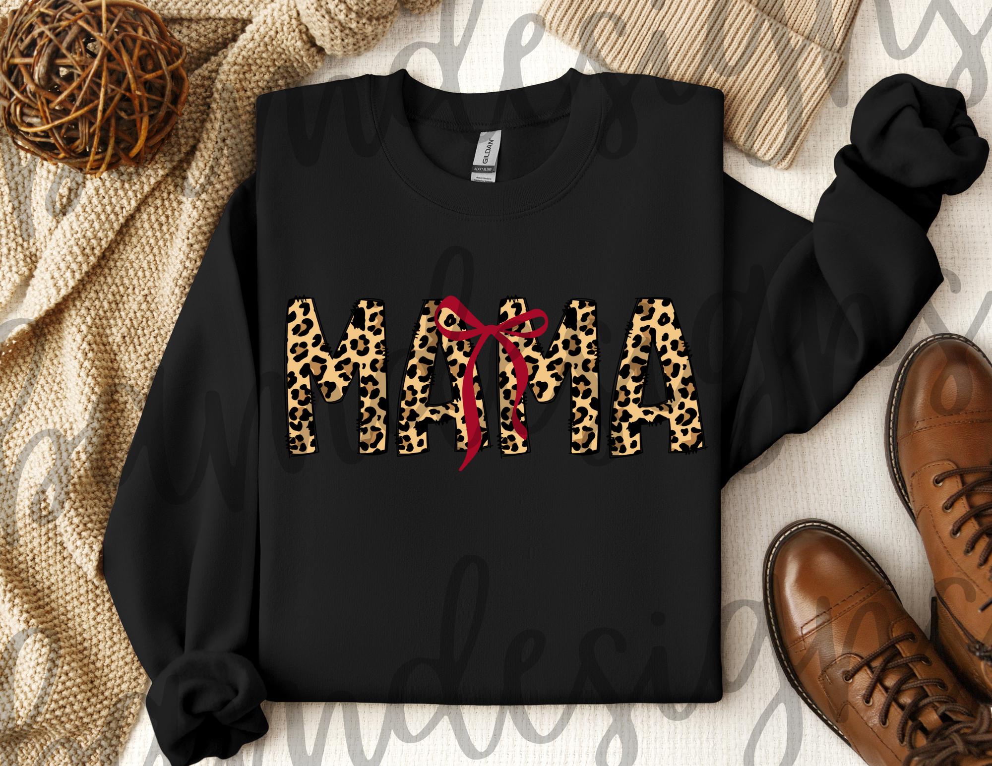 Mama Leopard Png, Mama Bow Png, Cute Mama Design - Etsy