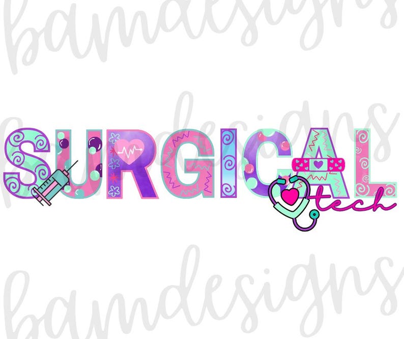 Surgical Tech, Cute Tech Design, PNG Digital File ONLY - Etsy