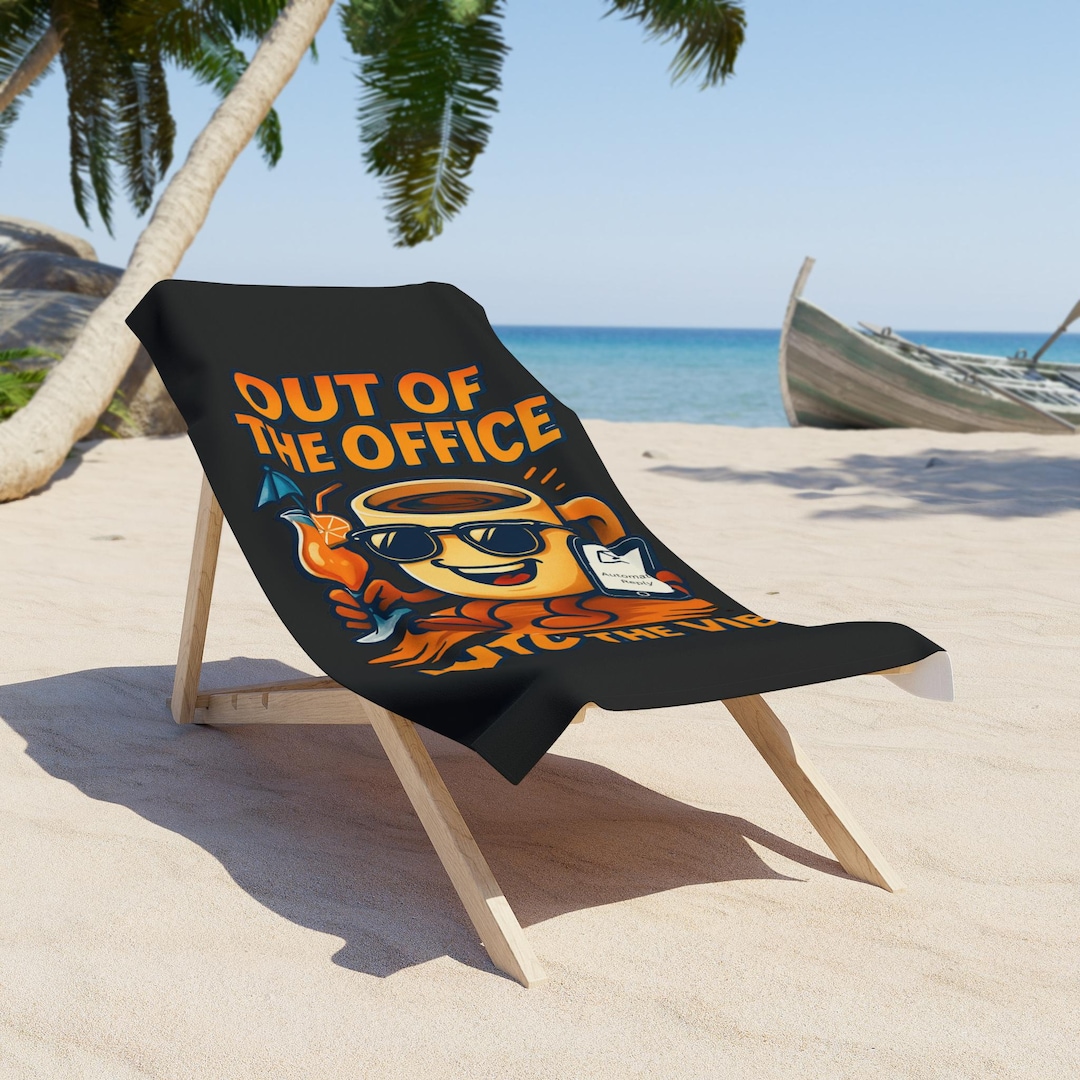 Funny Out of Office Beach Towel, Summer Vacation Gift, Sarcastic ...