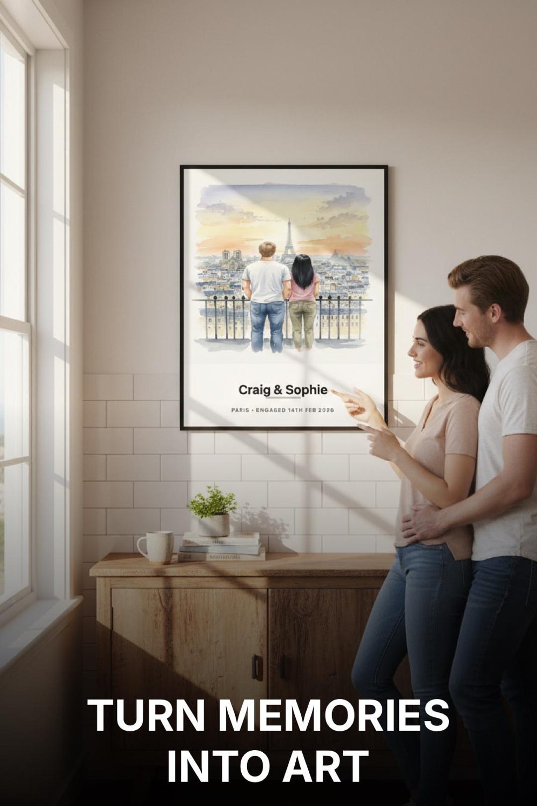 Special Place Illustration – Custom Location Portrait With Names ...