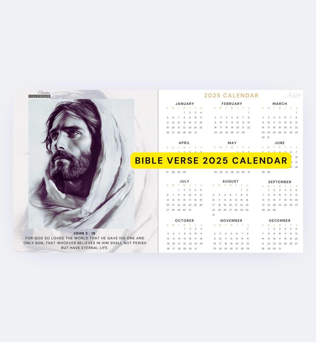 Printable 2025 Christian Bible Verse Calendar : A Year of Inspiration ...