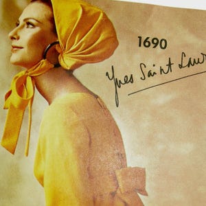 YSL Vogue Paris Original Pattern 1690 / Close-fitting Mini or Floor ...