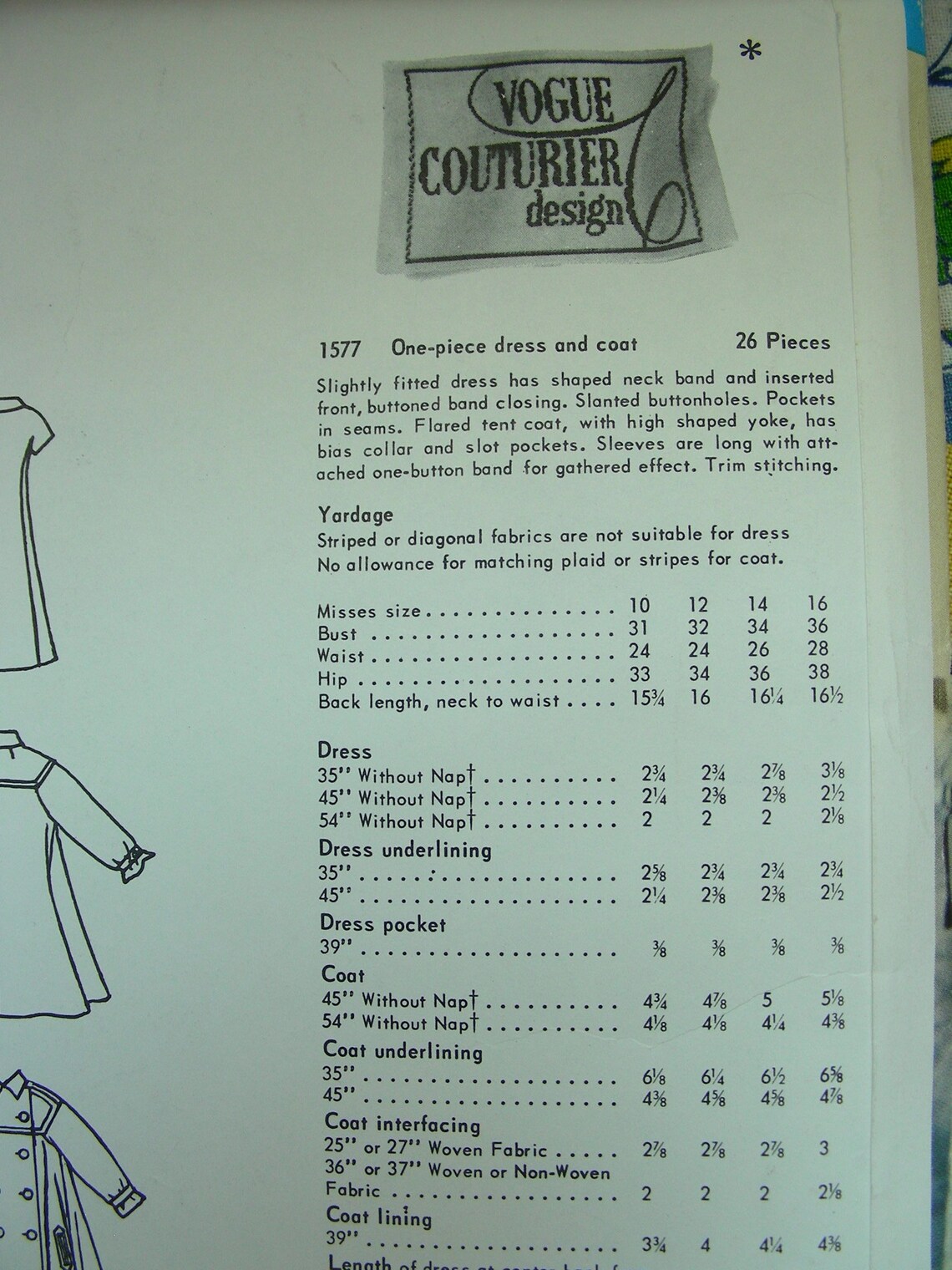 FABIANI Designer Vogue Couturier Pattern 1577 / Cocktail | Etsy