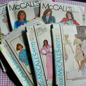 Vintage Mccall's Pattern 5597, 6071, 5170, 7828, 8293, 5813 Sewing ...