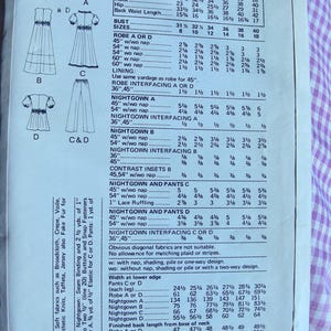 Vintage 1970's Vogue 7905 RARE Misses' Lingerie: Nightgown, Flared ...