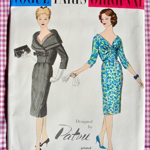 RARE Vogue Paris Original 1433; ©1959; PATOU - One Piece Cocktail ...