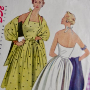 1950s Vintage Simplicity Sewing Pattern 4339 Misses' Evening Cocktail ...