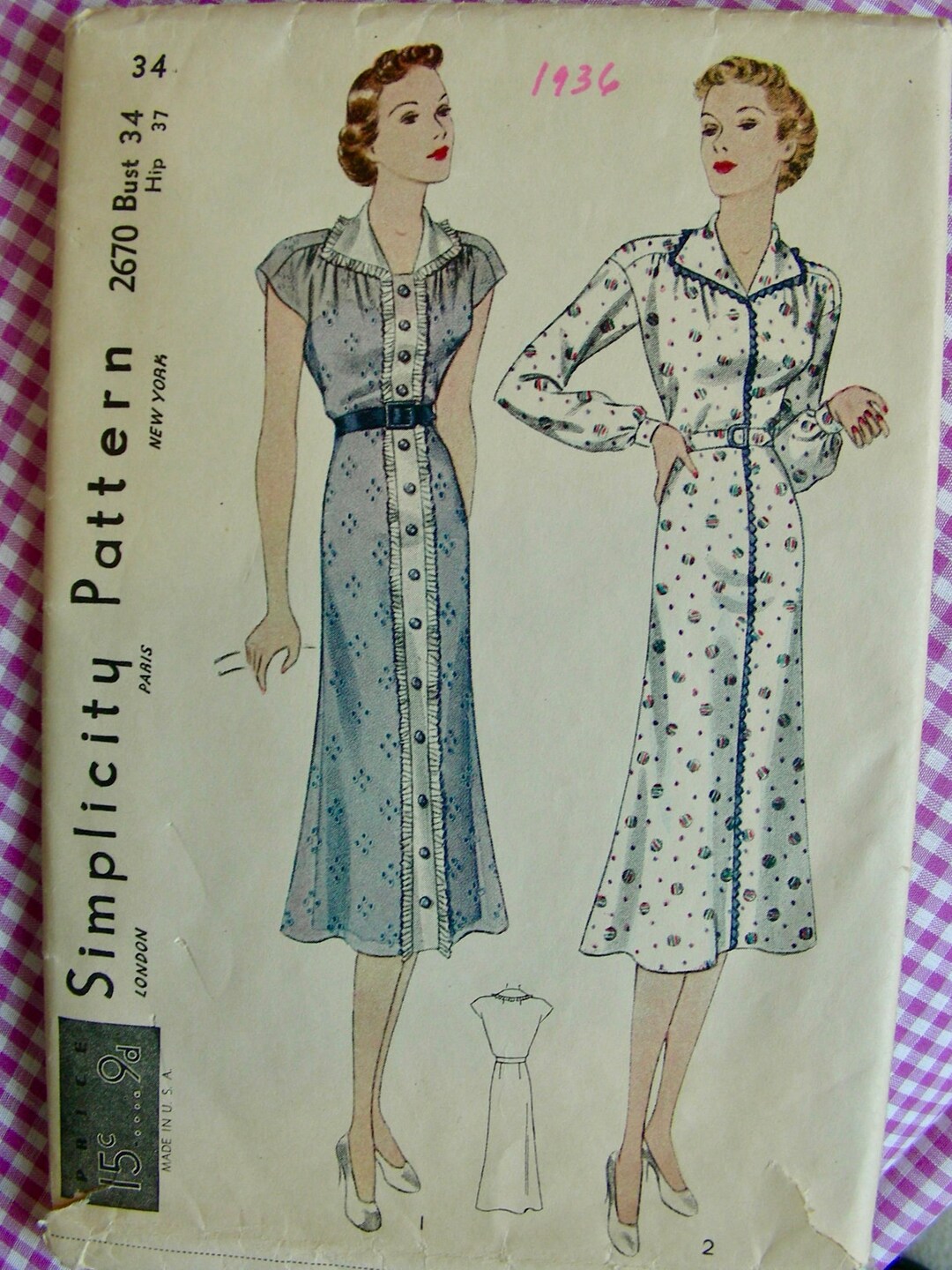 UNCUT Simplicity Pattern 2670 / FABULOUS Misses' Dress With Sleeve ...