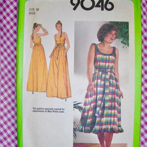 Simplicity Pattern 9046 UNCUT Vintage 1970's / Misses' Sun Dress in Two ...