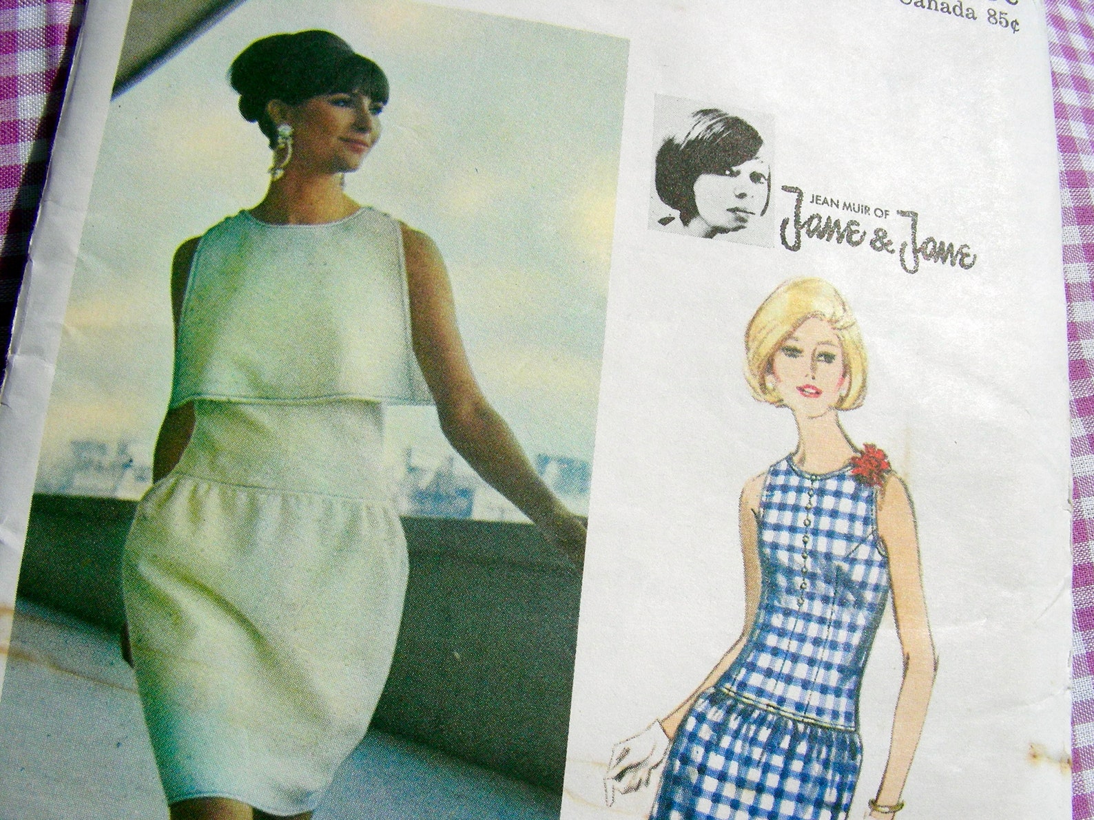 UNCUT Butterick Pattern 3870 Jean Muir of Jane & Jane - One-piece Dress ...