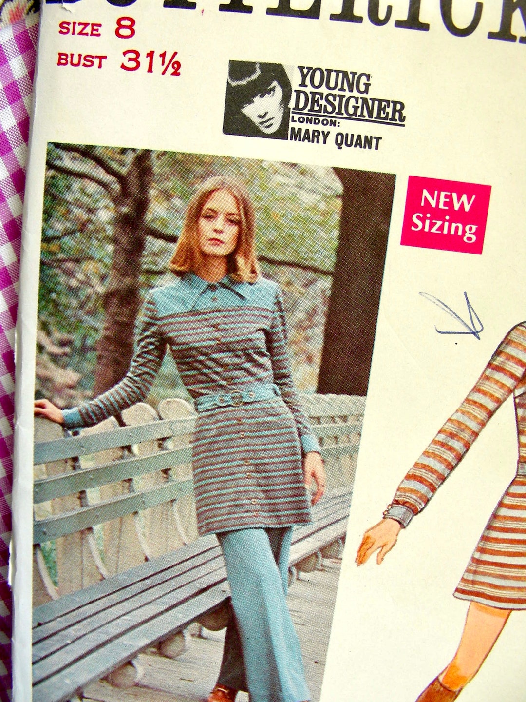 UNCUT *1970's Butterick Pattern 5653 / MARY QUANT London Young Designer ...