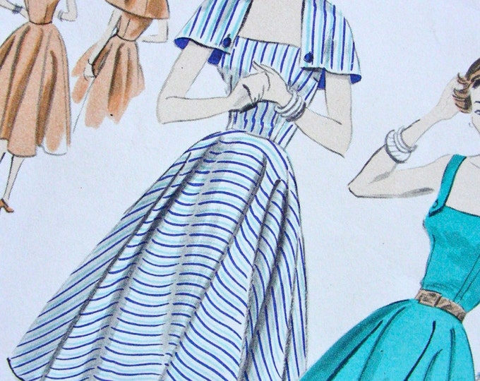 UNCUT * 1950s Vogue Pattern 7706 * GORGEOUS Misses' One Piece Sundress ...