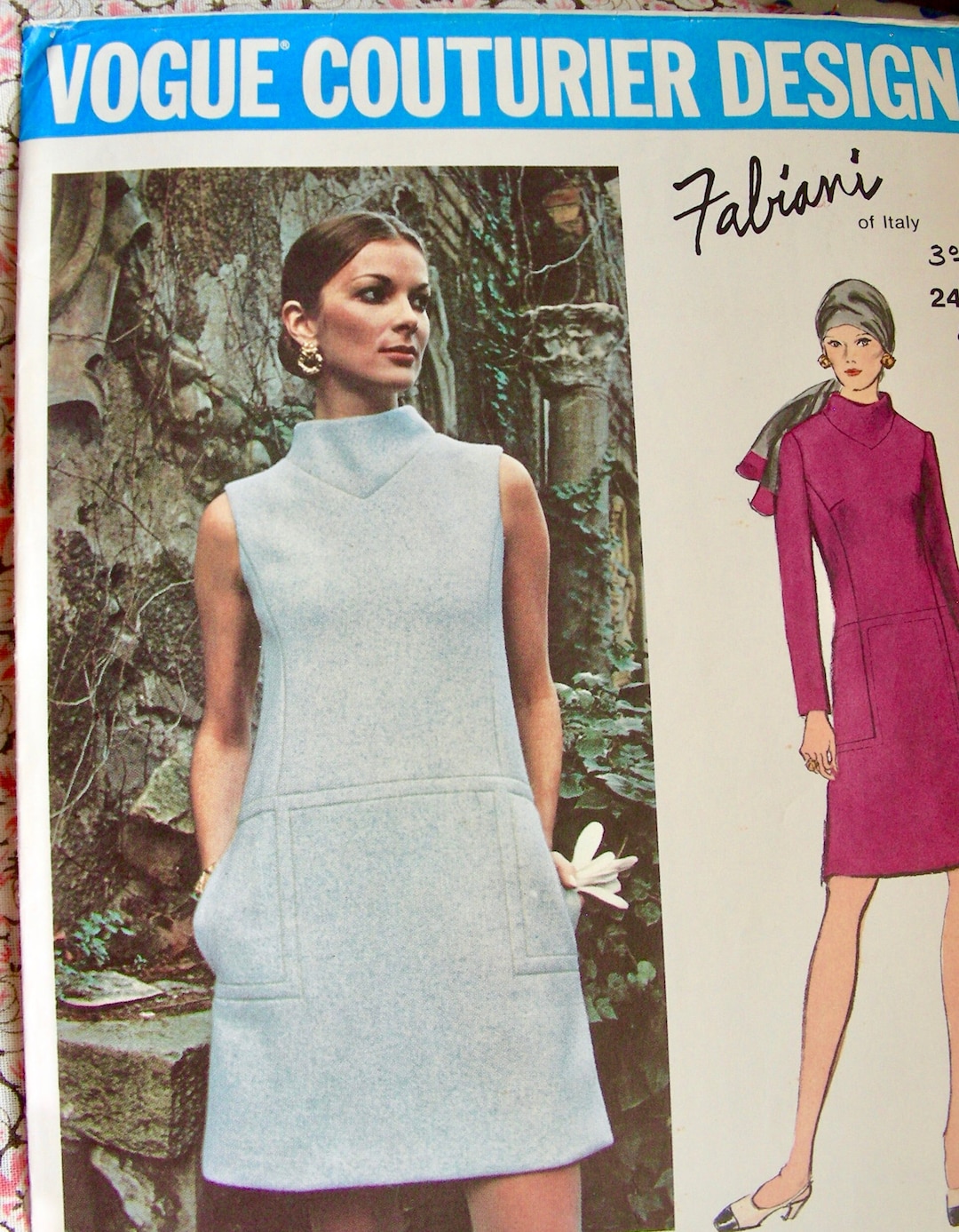 UNCUT *fabiani of Italy * Vogue Pattern 2451 / Lovely Misses' Slim One ...