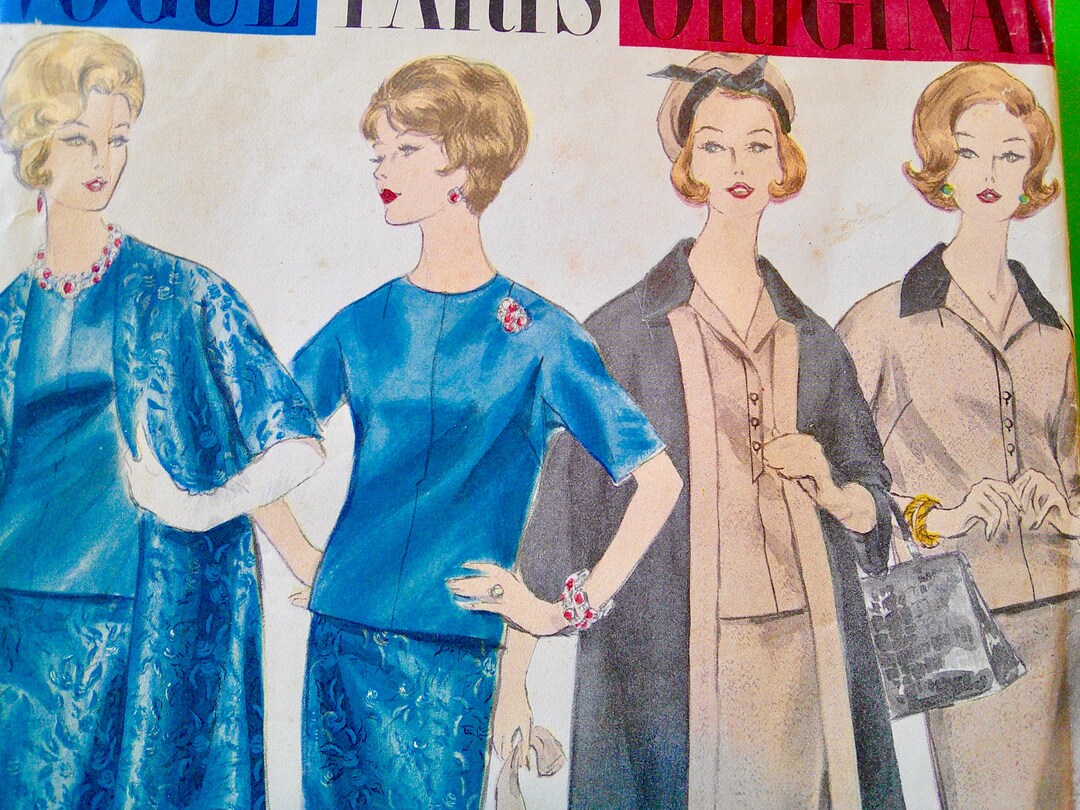 Jacques Griffe 1950's Vogue 1093 - Two-piece Dress and Coat - Size 16 ...