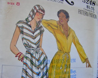 UNCUT * 1950s Butterick Pattern 6133 - Plunging off Shoulder Strapless ...