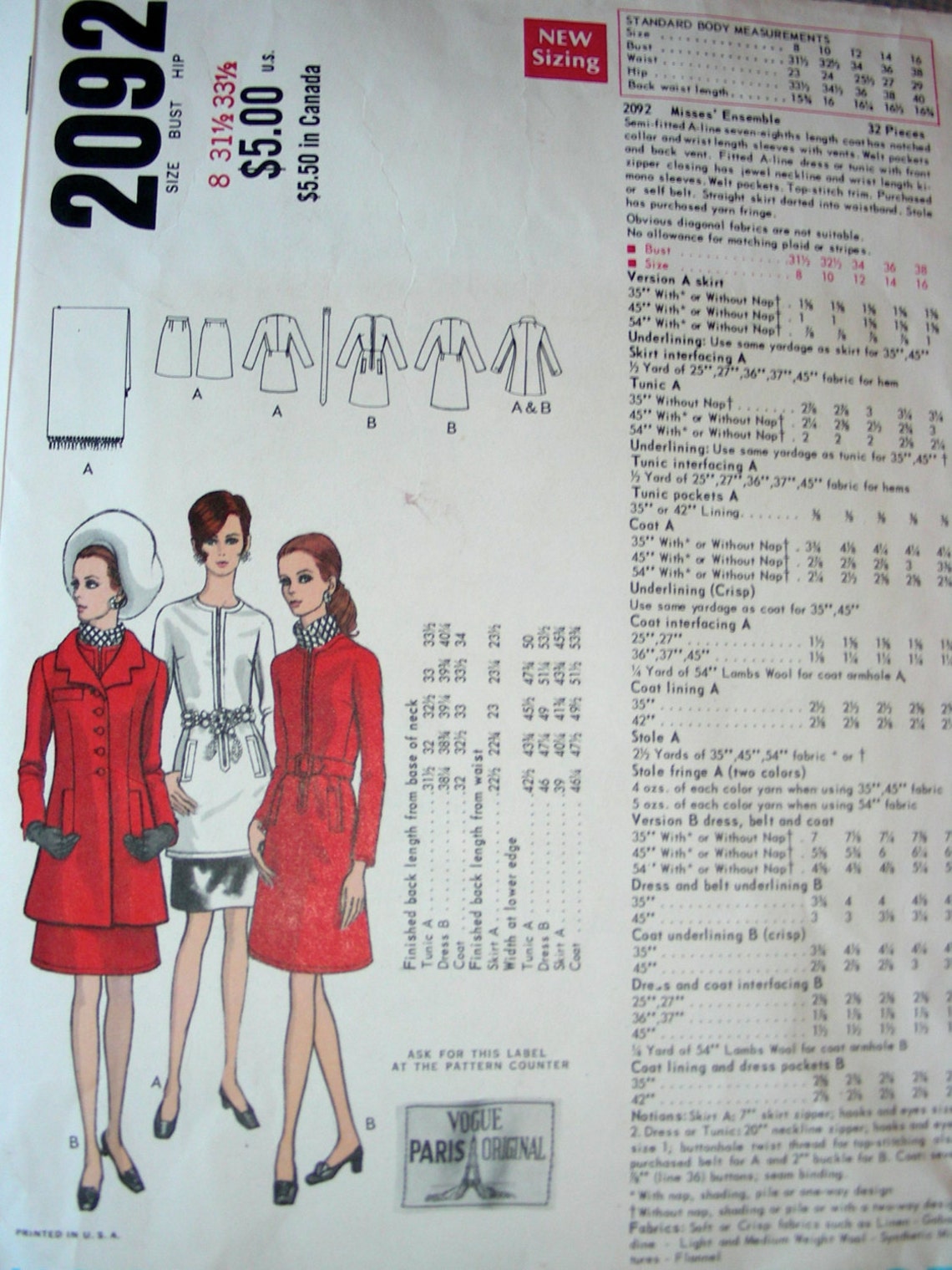 Vintage Vogue Paris Original Pattern 2092 Nina Ricci - Etsy